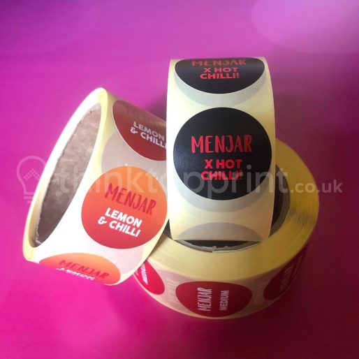 Small and Large Round Stickers on Rolls - Thinktop Print