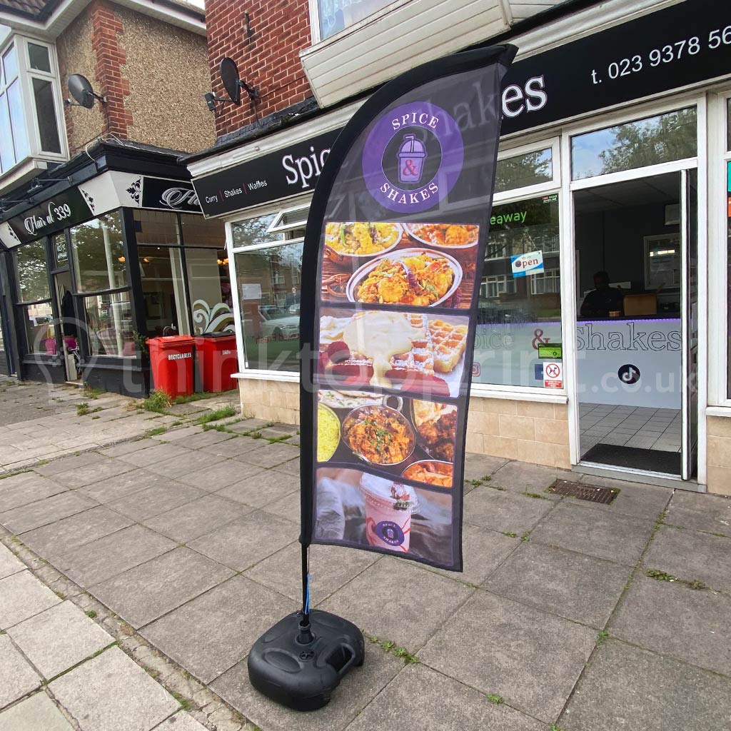 Feather Flag Printing with Pole and Base - Thinktop Print