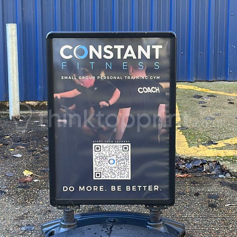 A1 Pavement Sign with Posters & Water Base - Thinktop Print